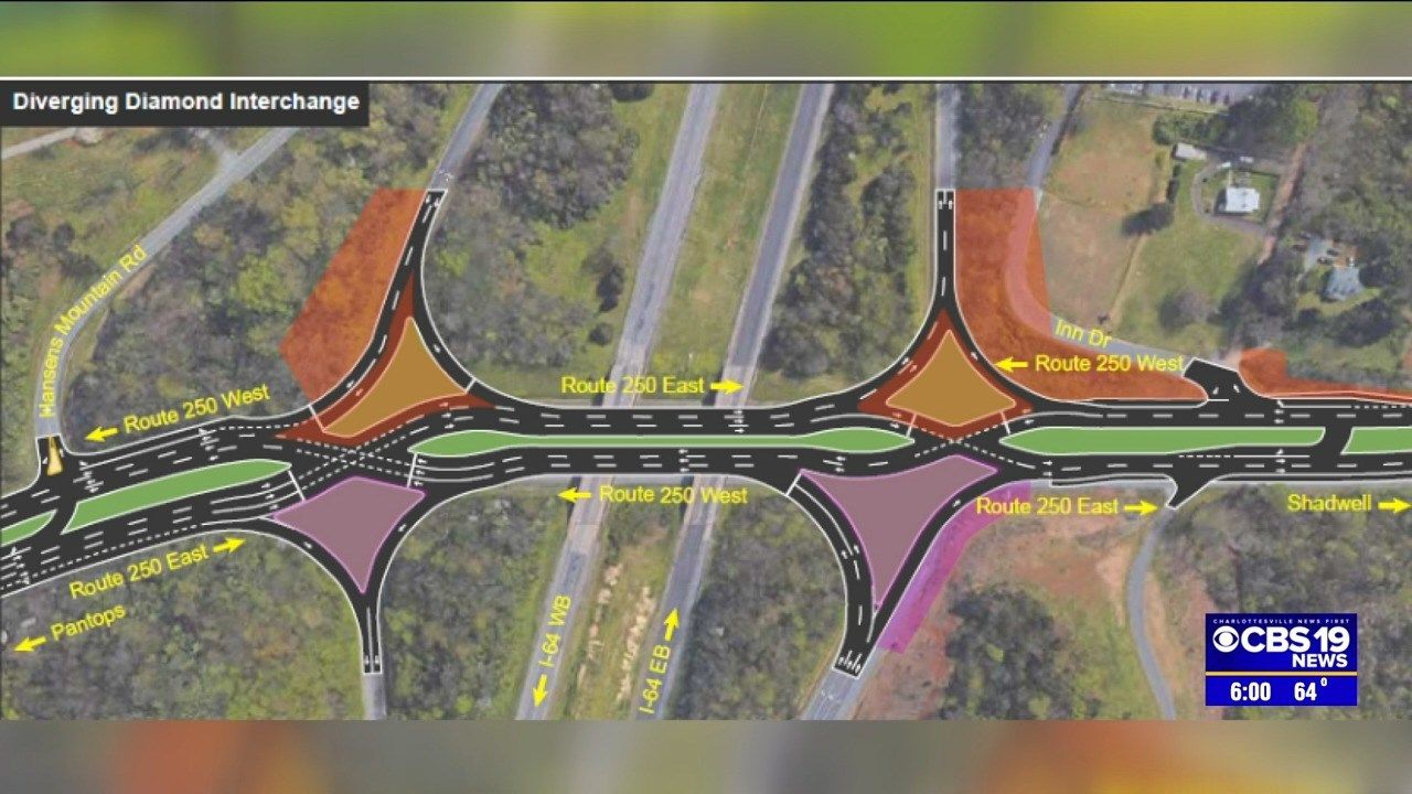 Traffic light timing changes at diverging diamond interchange
